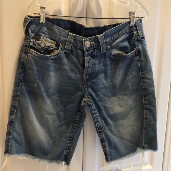 True Religion | Shorts | True Religion Classic Distressed Hem Inseam ...